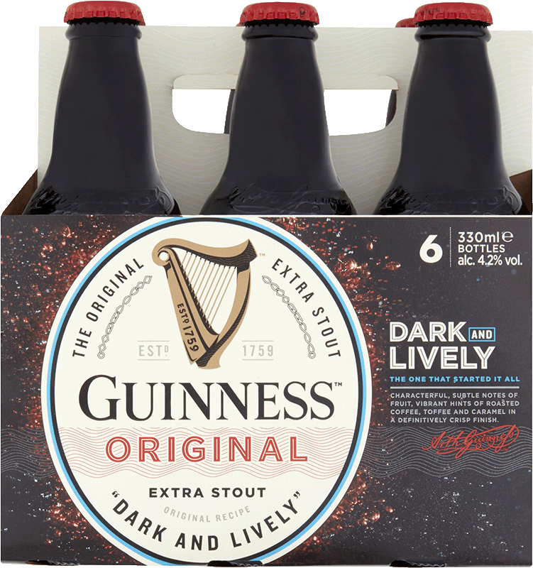 Guinness Extra Stout 6 Pack (33cl Bottles) – O'Briens Wine