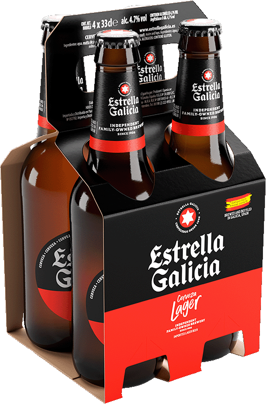 Estrella Galicia Lager 4 Pack (33cl Bottles) – O'Briens Wine