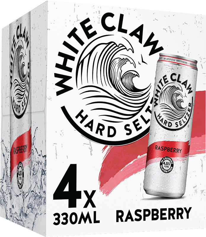 White Claw Hard Seltzer Raspberry 4 Pack (33cl Cans) – O'Briens Wine