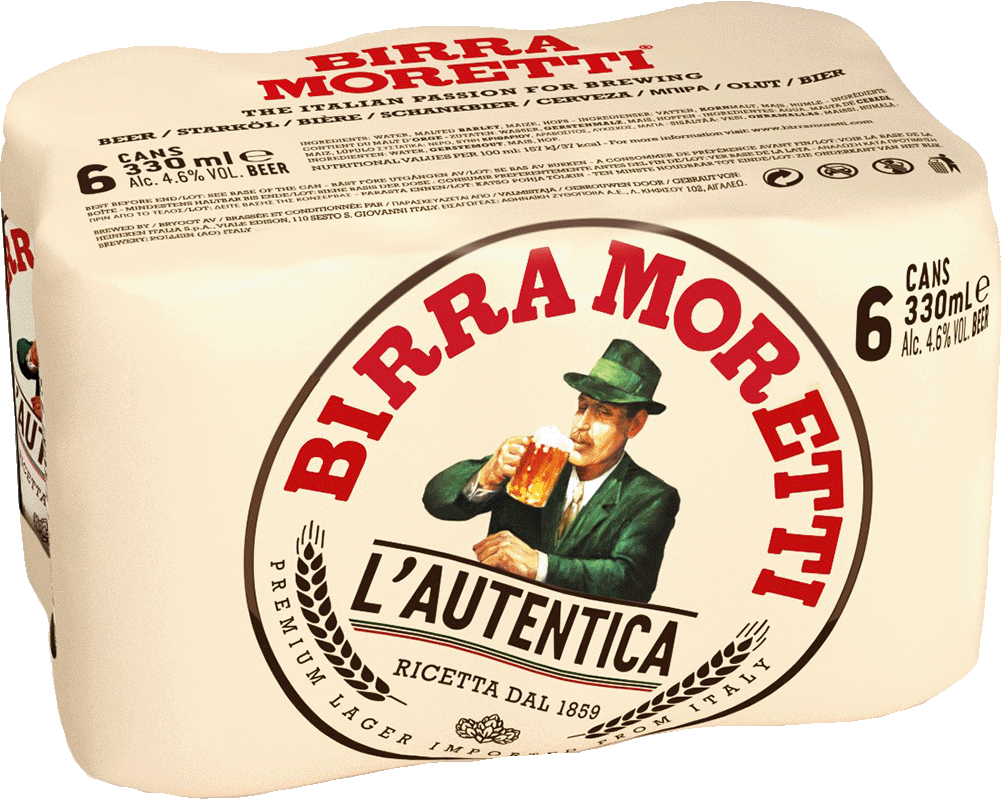 Birra Moretti 6 Pack (33cl Cans) – O'Briens Wine