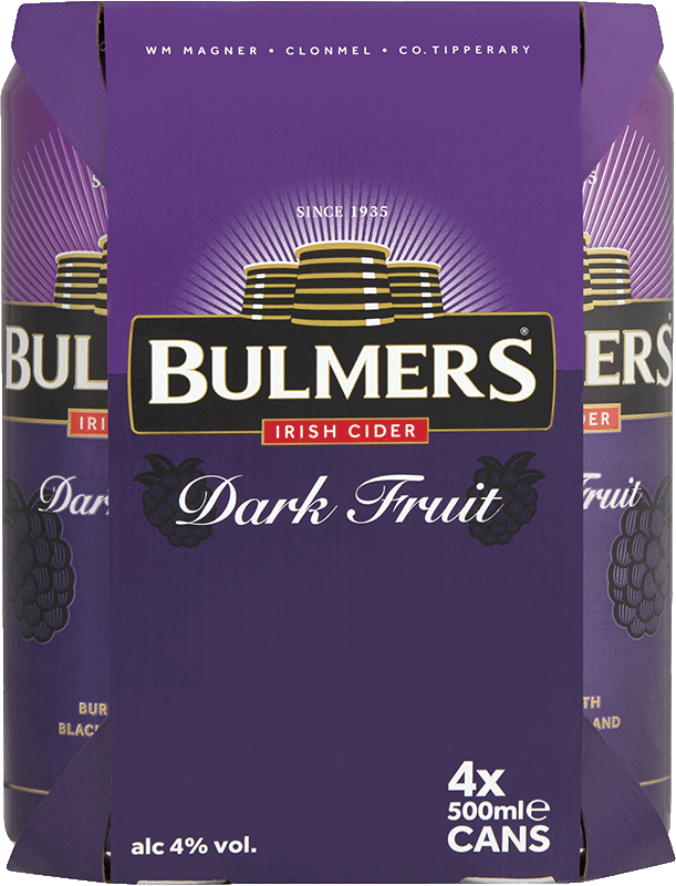 Bulmers Irish Cider Dark Fruit 4 Pack (50cl Cans) – O'Briens Wine