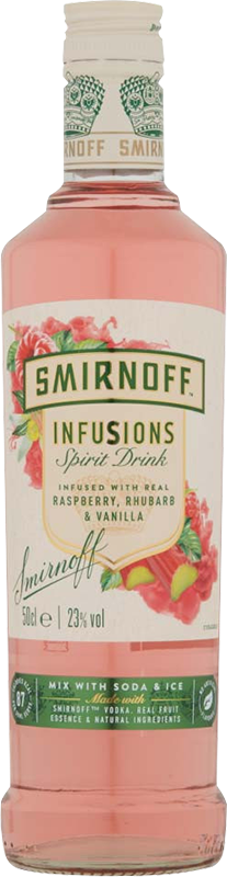 Smirnoff Infusions Rasp, Rhubarb & Vanilla 50cl – O'Briens Wine